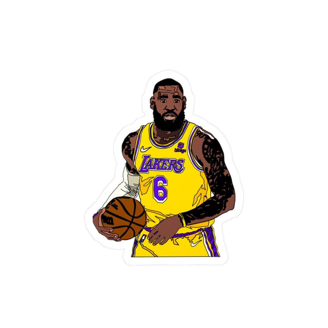 Lebron James Vinyl Decals for Lakers Fans, Sports Decor, Basketball ...