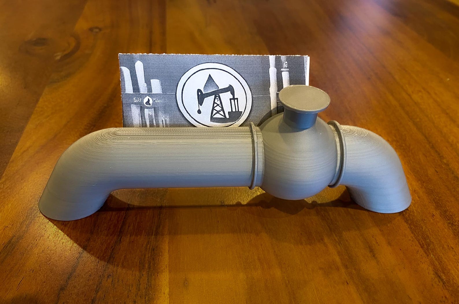Pipeline Valve Business Card Holder – 3D Printed Industrial Desk ...