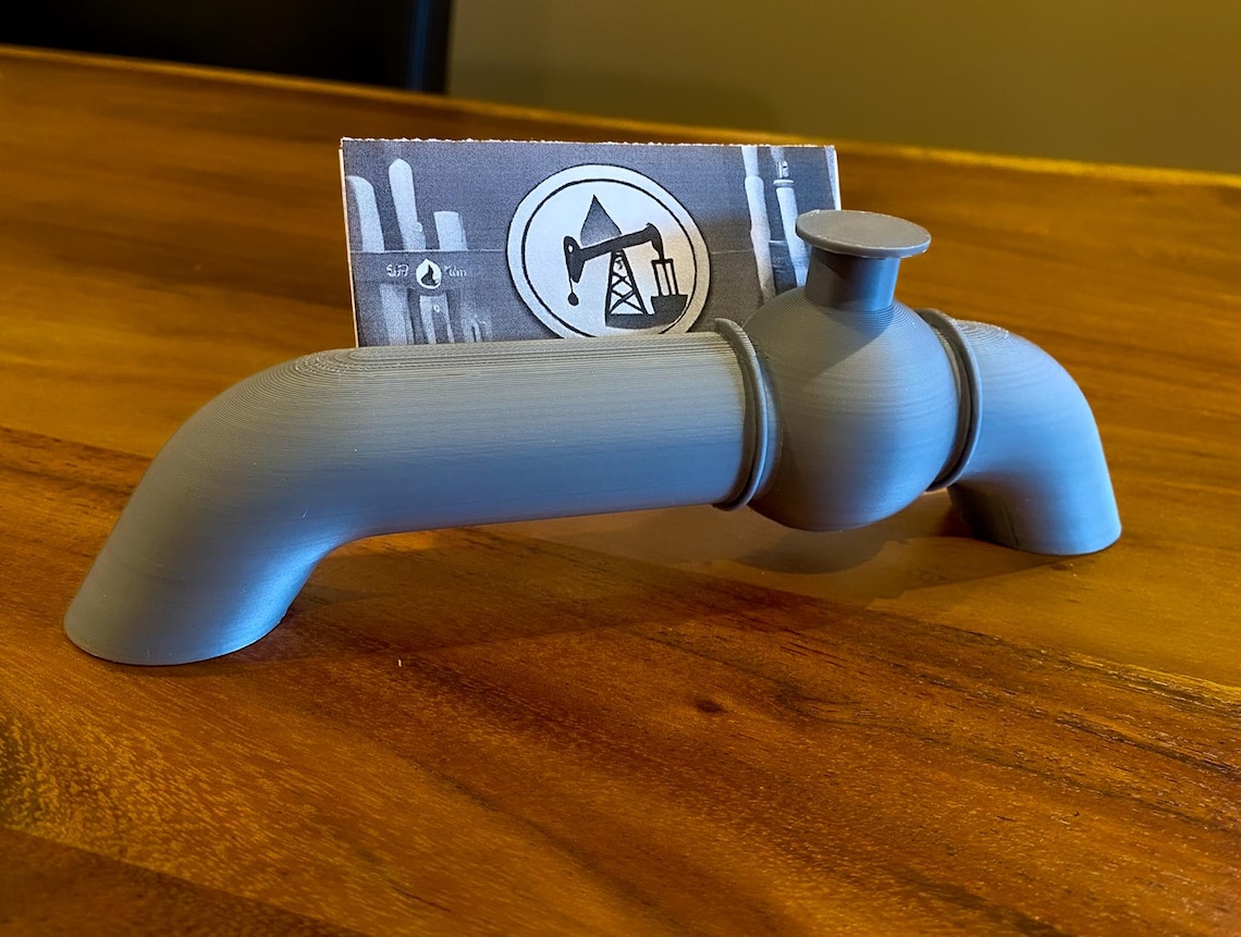 Pipeline Valve Business Card Holder – 3D Printed Industrial Desk ...