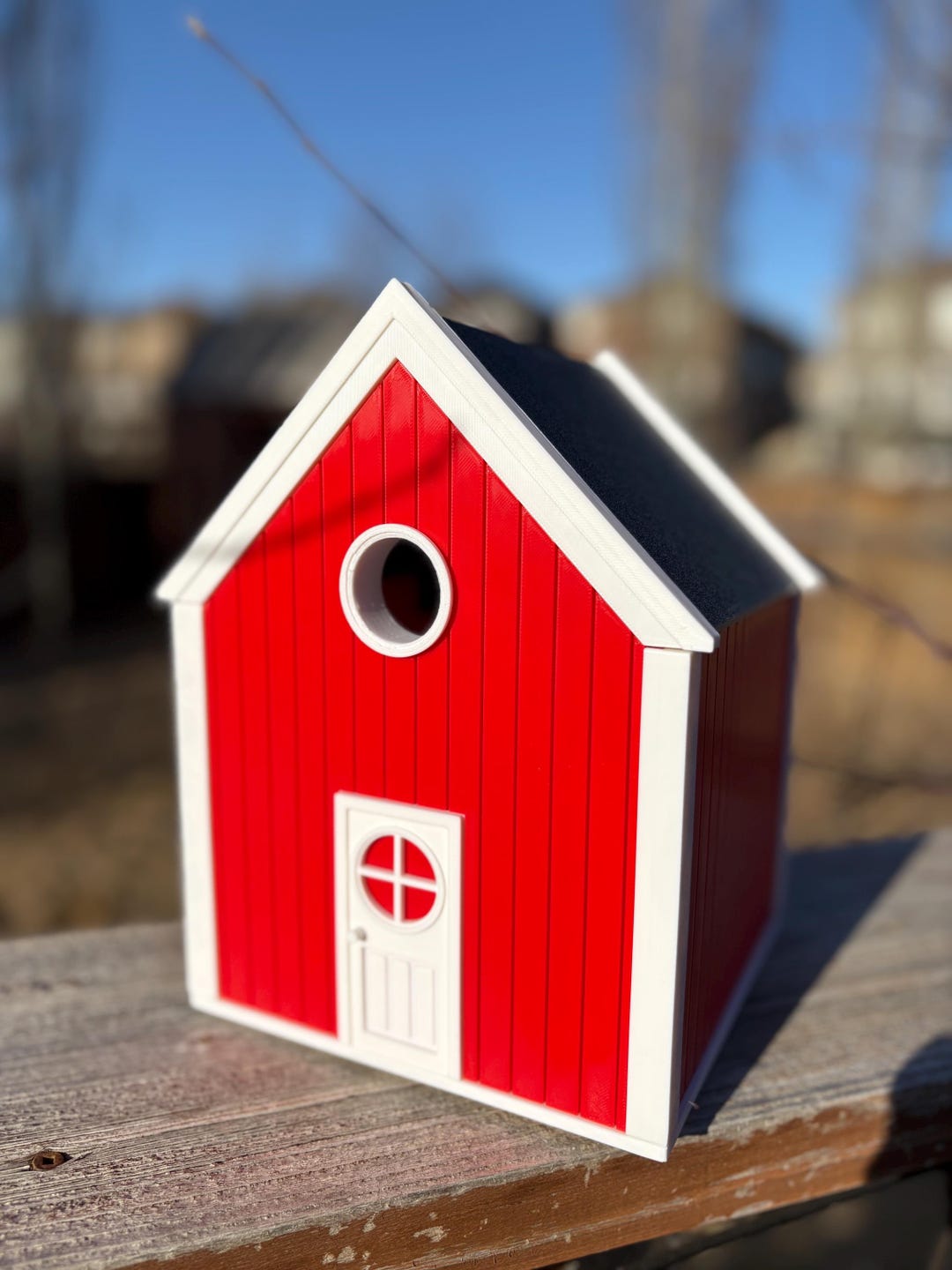3D Printed Farm Birdhouse – Unique Housewarming Gift, Rustic Garden ...