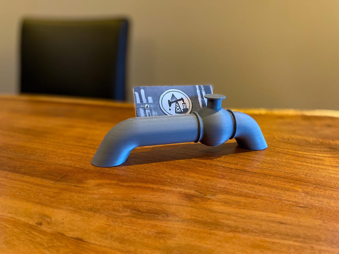 Pipeline Valve Business Card Holder – 3D Printed Industrial Desk ...