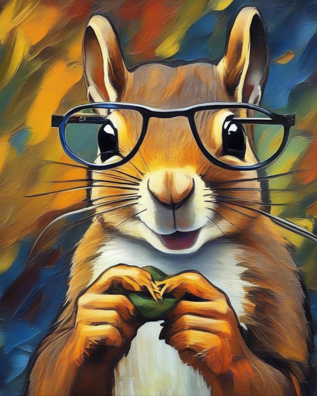 Squirrel With Glasses, Animals With Glasses, Cute Decorations, Fun ...