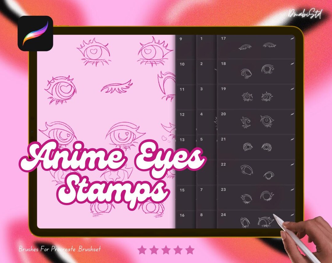 Anime Procreate Eye Stamps | Manga Procreate Eye Stamps | Digital ...