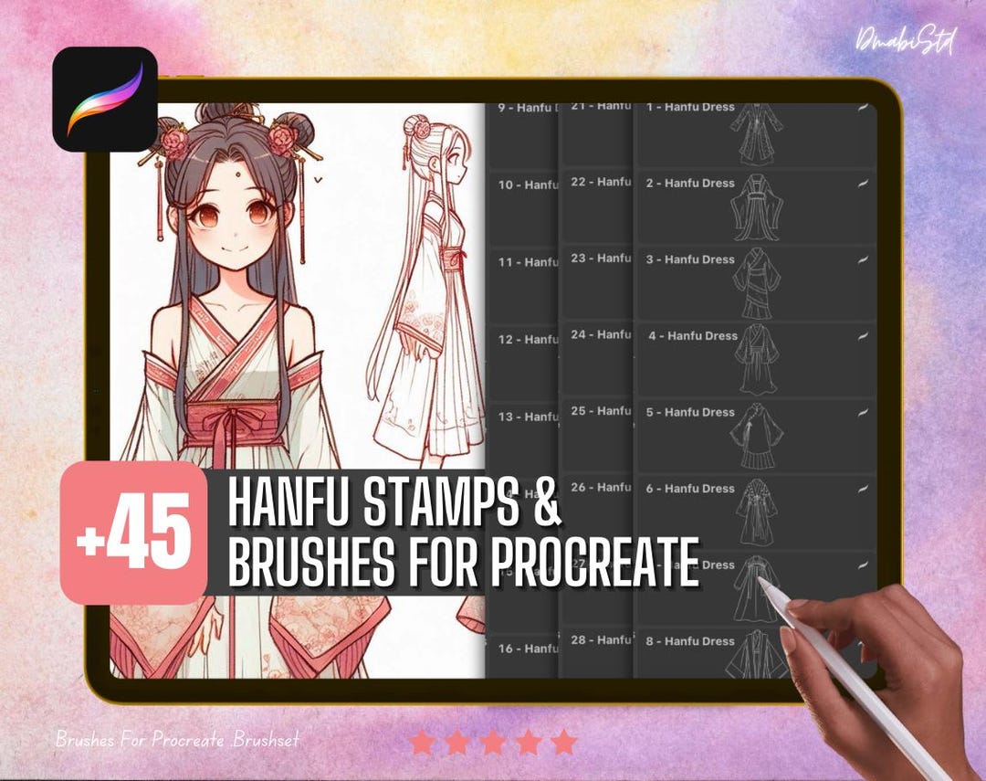 Hanfu Stamps & Brushes for Procreate – Traditional Chinese Clothing ...