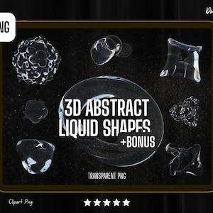 Abstract Liquid Shapes PNG | Japanese Acid Transparent 3D Texture ...