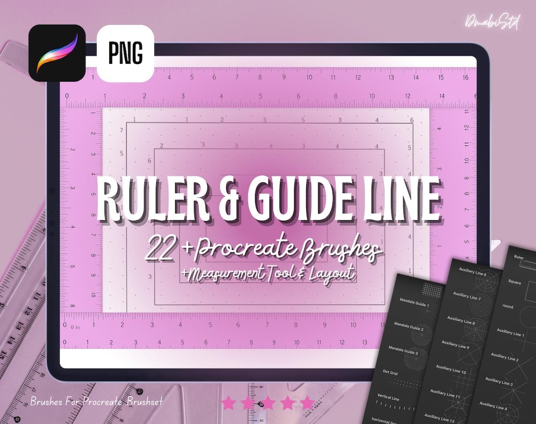 Procreate Ruler & Guide Brush Set: 22 Precision Tools (digital Download ...