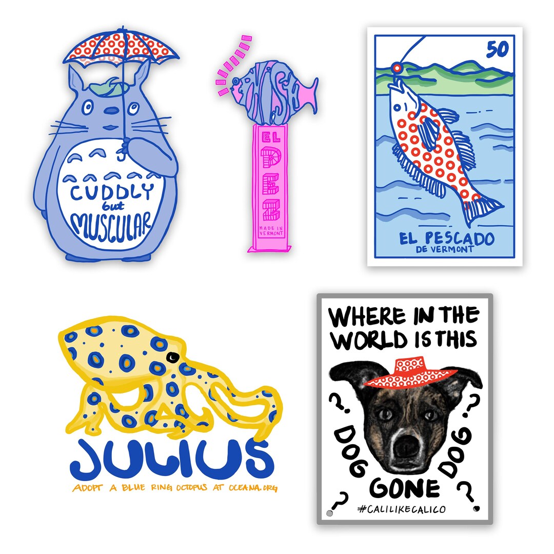 Hand Illustrated Phish Stickers, Set of 5 per Order. Individual Vinyl ...