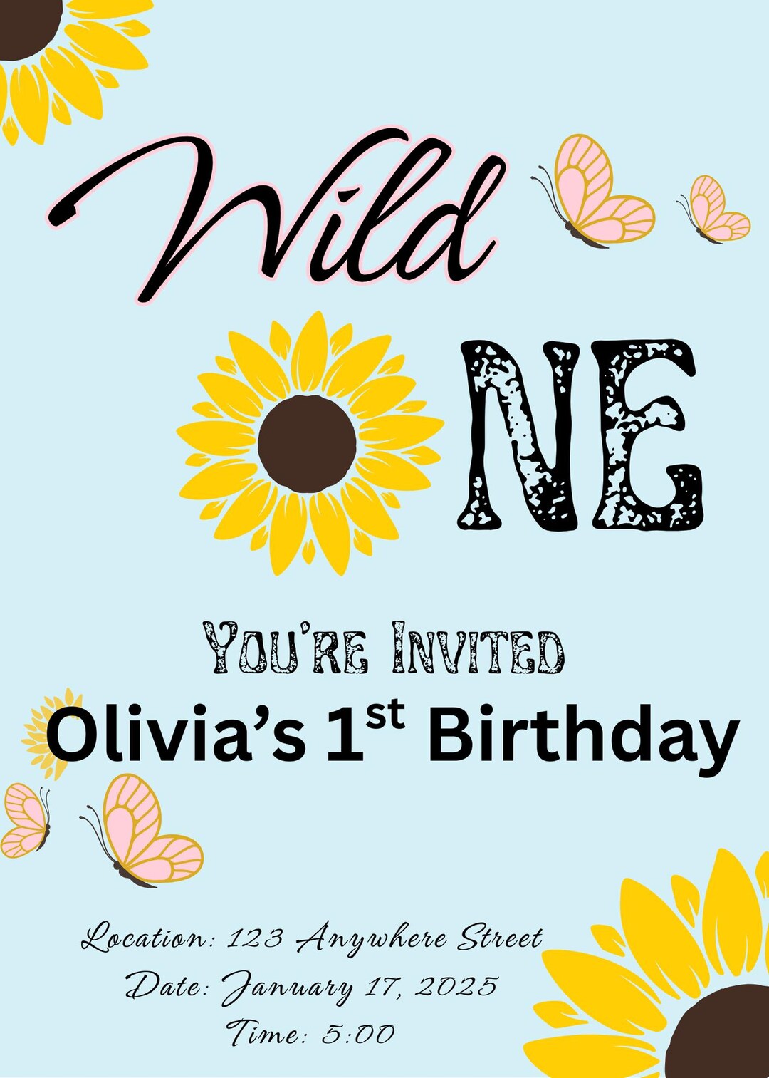 Turning One Birthday Invitation - Etsy