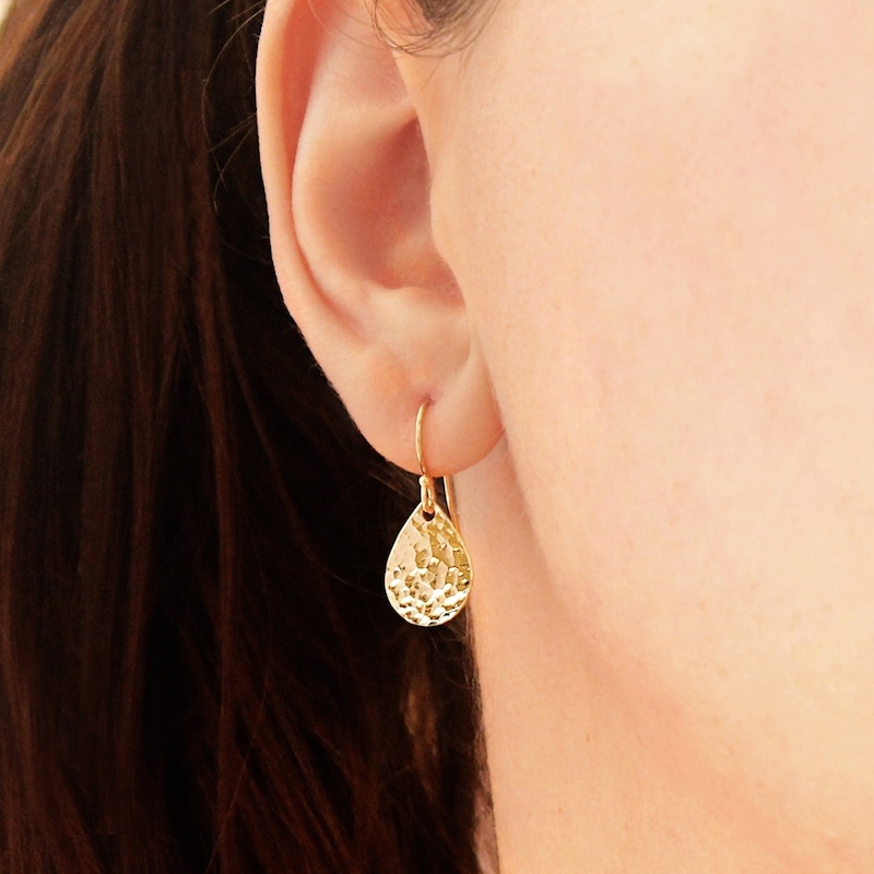 Gold Teardrop - Etsy