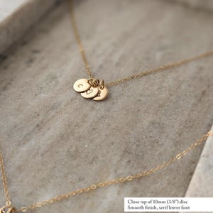 Dainty Initial Necklace, Tiny Gold Letter Necklace, 14k Gold Filled ...