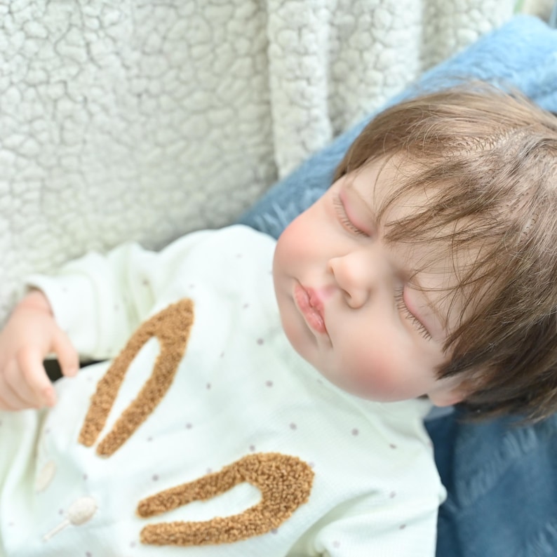 19-in Reborn Baby Dolls Close Eyed Newborn, Rooted Hair, Soft Full Body ...