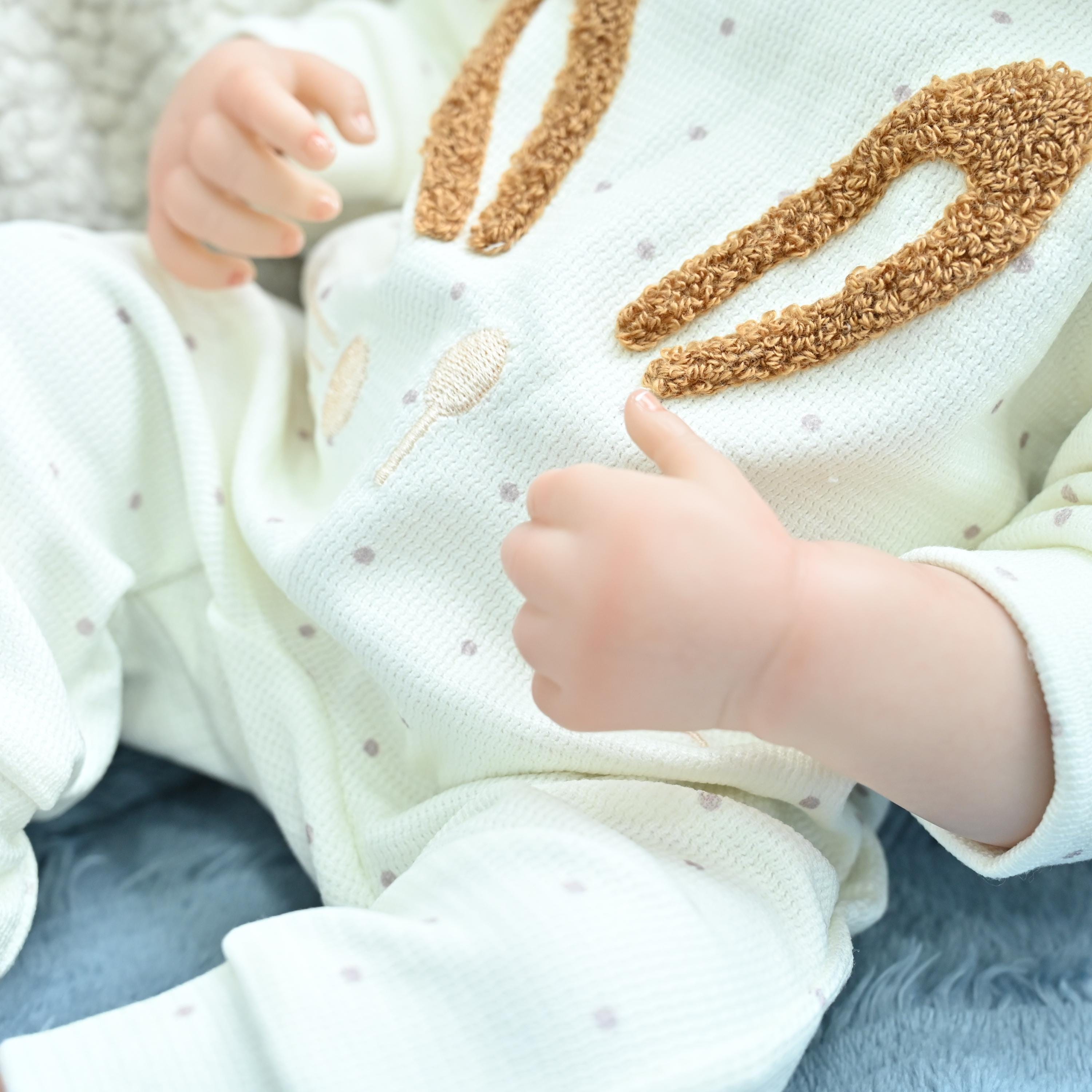 19-in Reborn Baby Dolls Close Eyed Newborn, Rooted Hair, Soft Full Body ...
