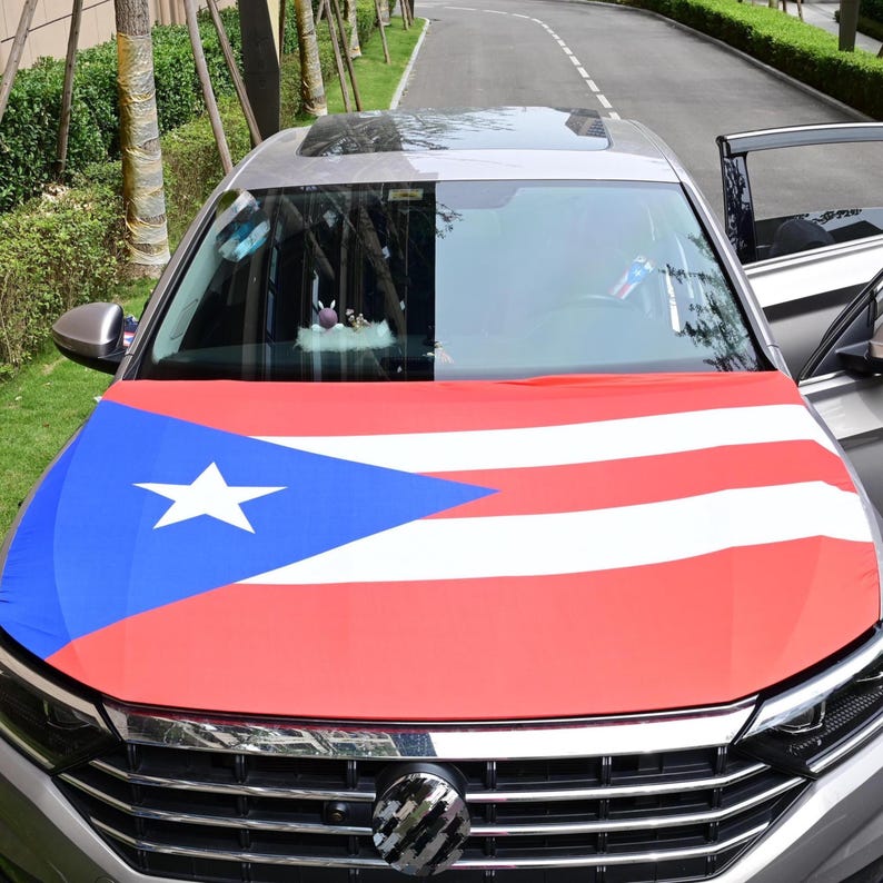 Puerto Rican Flag Car Hood and Side Mirror Covers – 61x41" Fade ...