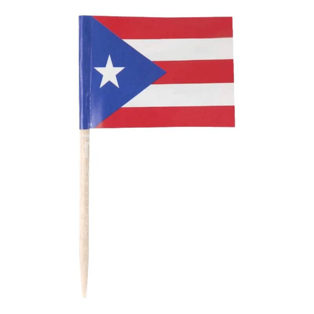 Puerto Rico Flag Toothpick 150 Pack for BBQ Party Boricua Birthday Cake ...