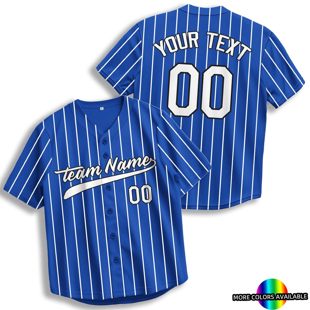 Custom Striped Baseball Jersey, Team Softball Uniform, Personalized ...