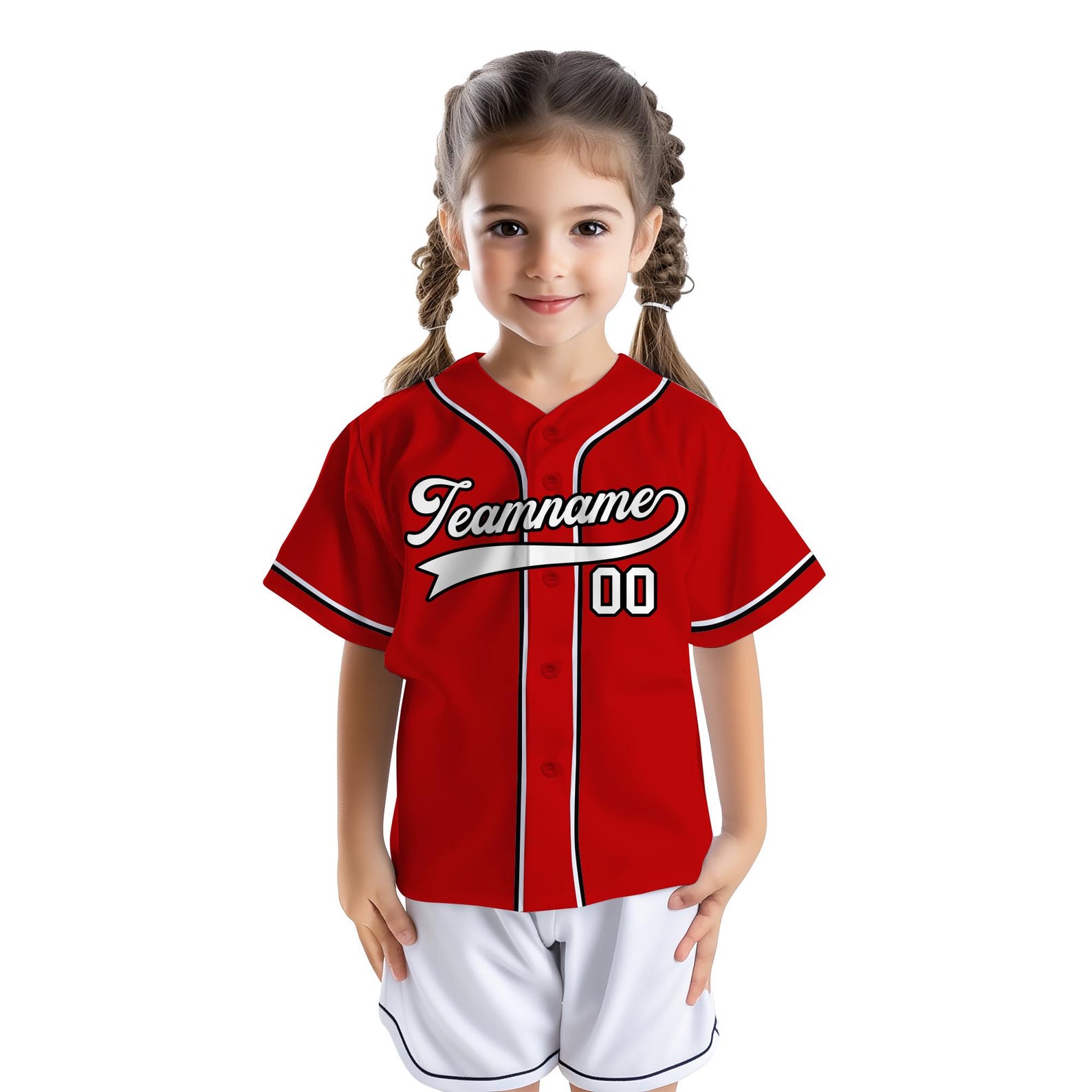 Custom Red Baseball Jersey With Heat Press or Embroidery, Personalized ...