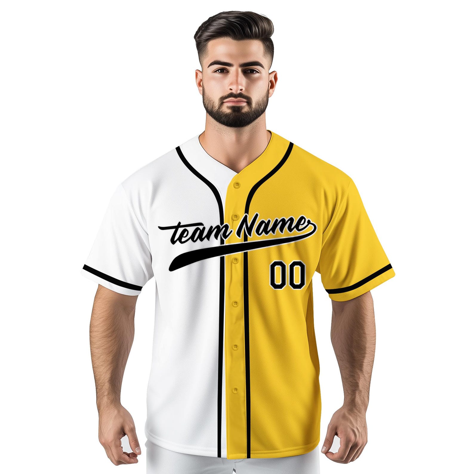 Custom Split Color Baseball Jersey, Personalized Team Name Number, Heat ...