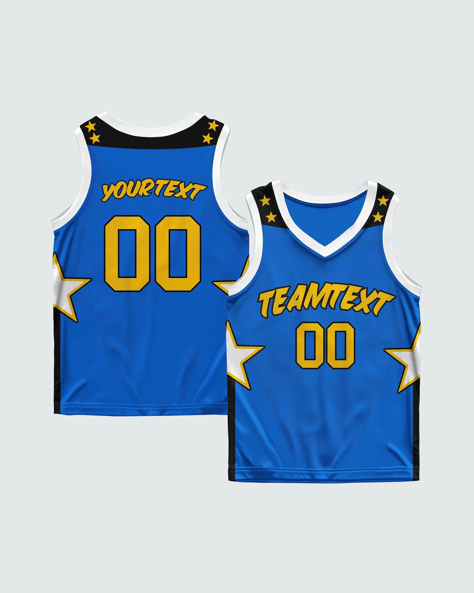 Custom Blue Basketball Jersey - Personalized With Your Text and Number ...