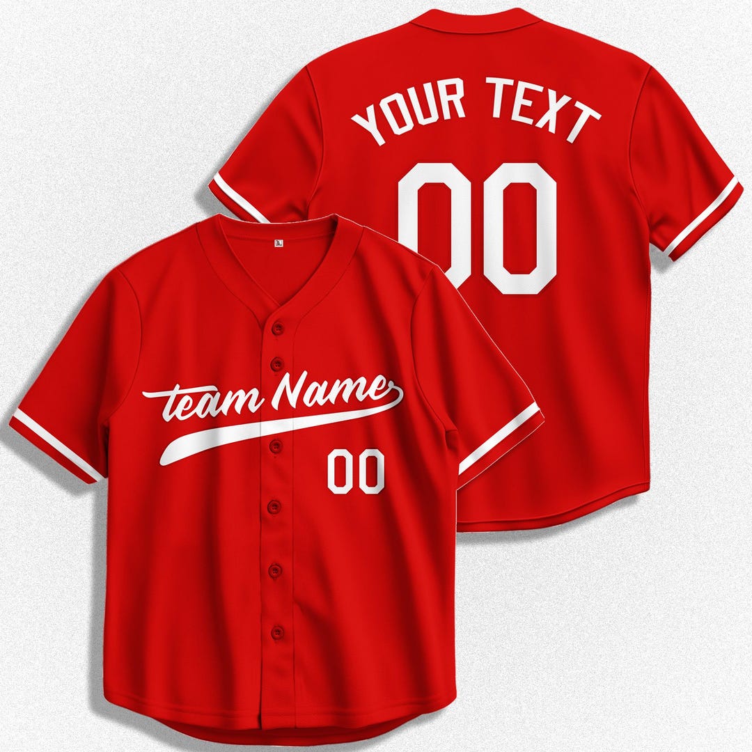 Embroidered or Heat Press Baseball Jerseys, Custom Team Name Number ...