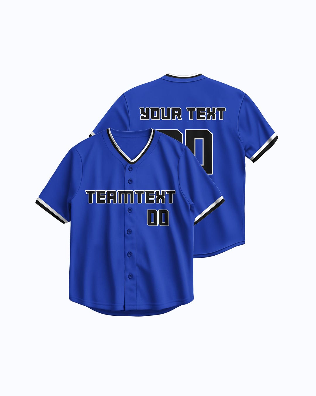 Custom Royal Blue Baseball Jersey – Personalized Team Shirt With Heat ...