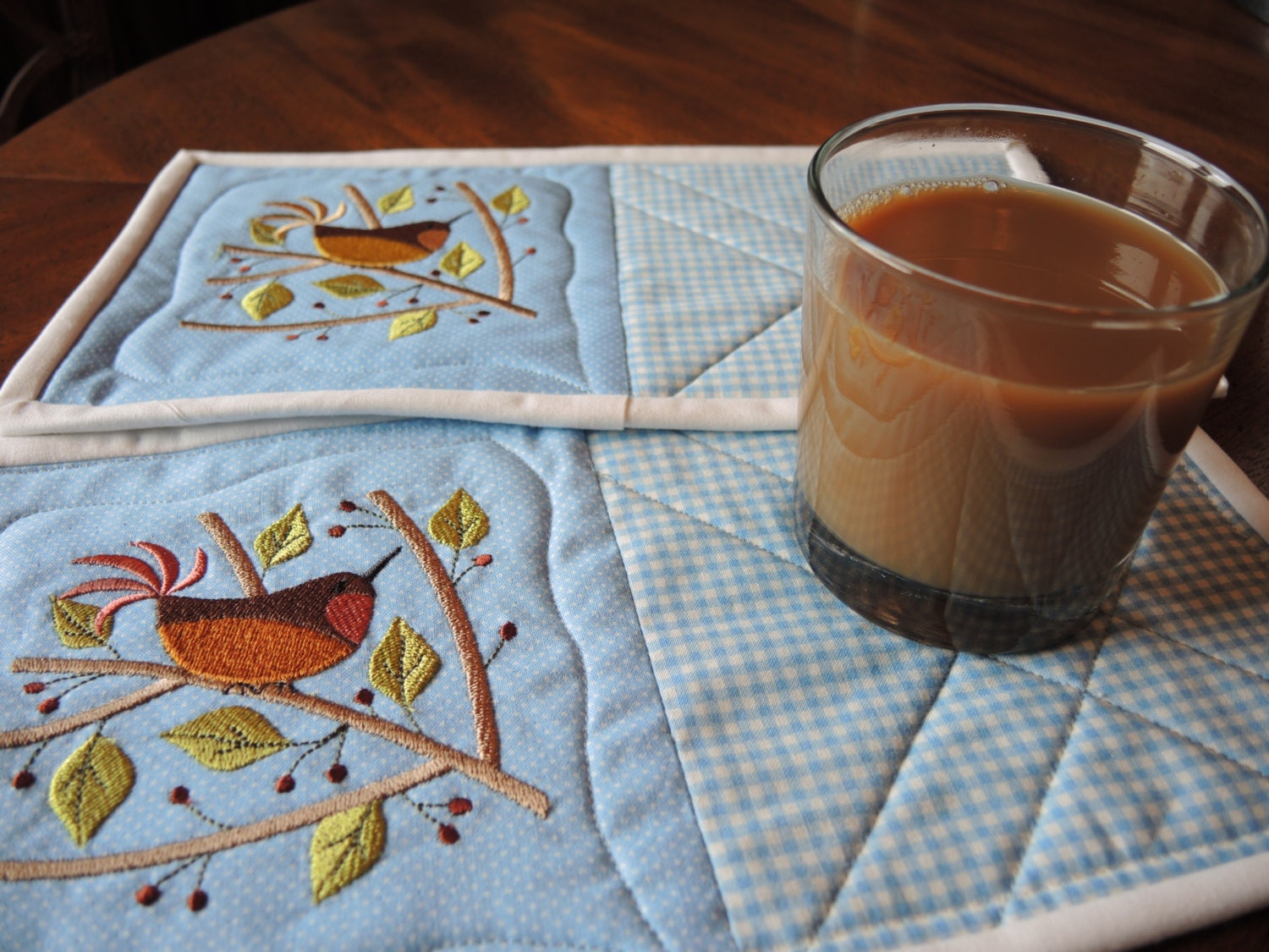 Coasters, Embroidered Mug Rugs, Drink & Barware, Kitchen and Dining ...