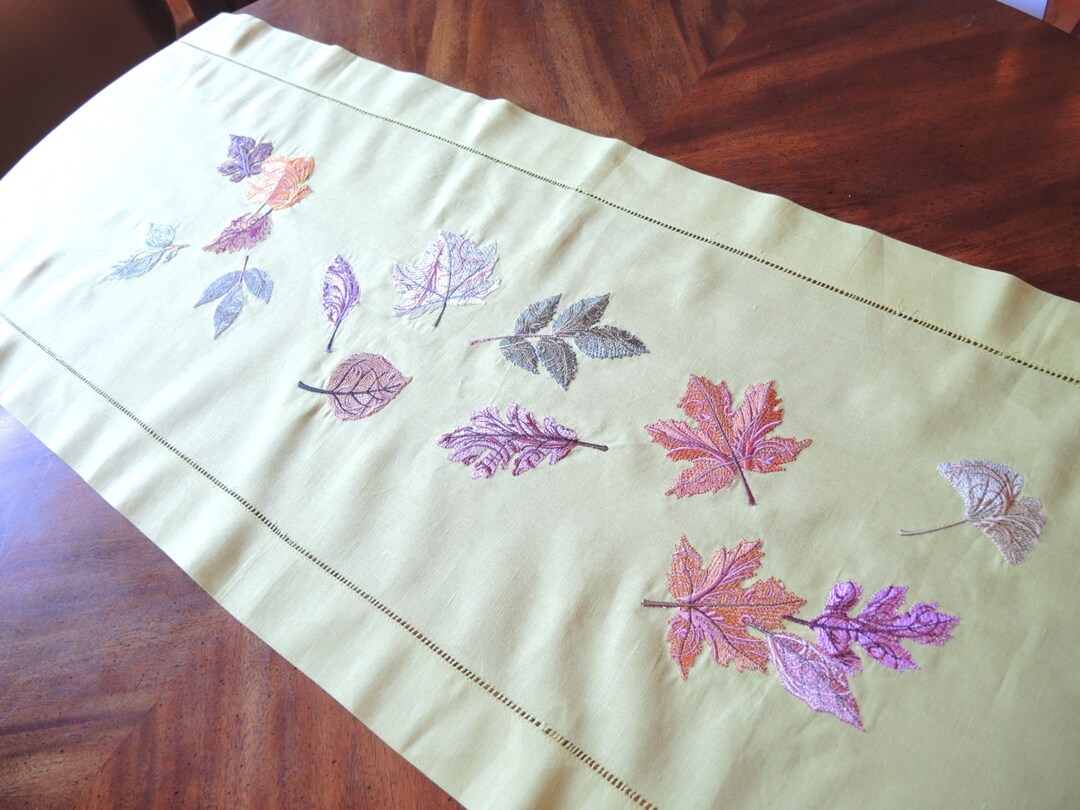 Falling Leaves Table Runner, Linens, Kitchen & Dining - Etsy