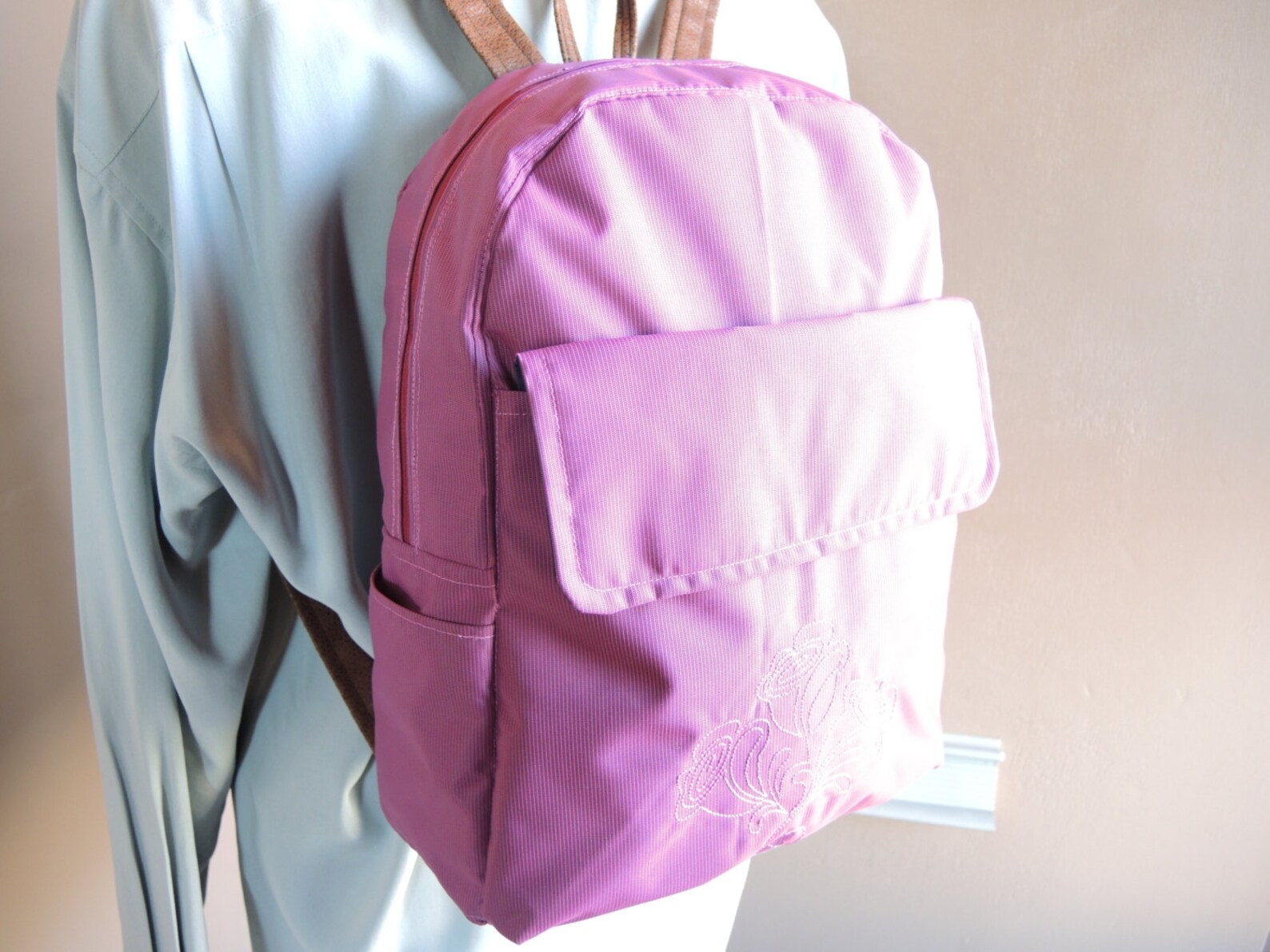 Plum Backpack, Bags and Purses, Tote, Embroidered - Etsy