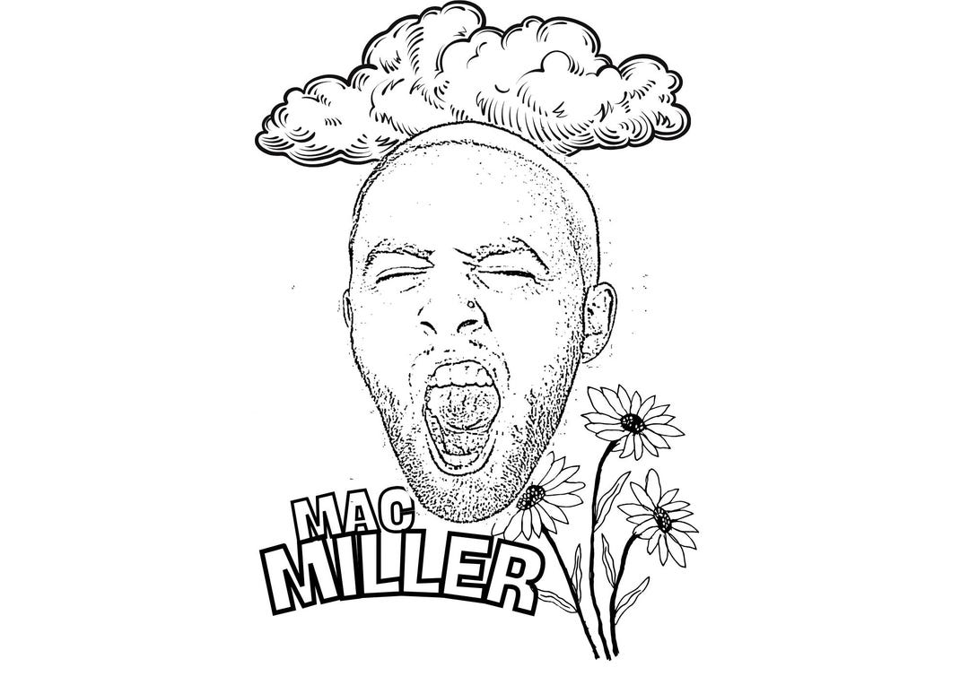 The Digital Mac Miller Coloring Book for Adults - Etsy