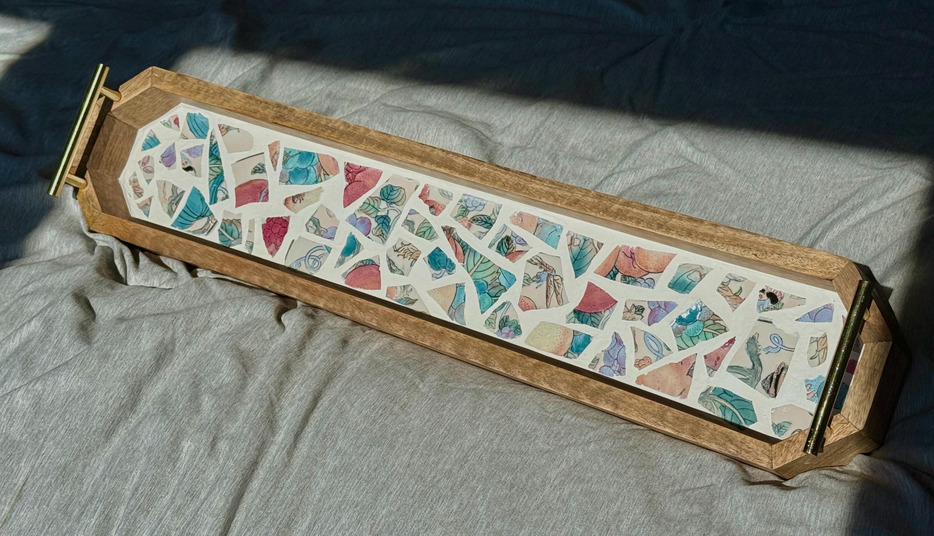 Rustic Garden Mosaic Tray - Etsy