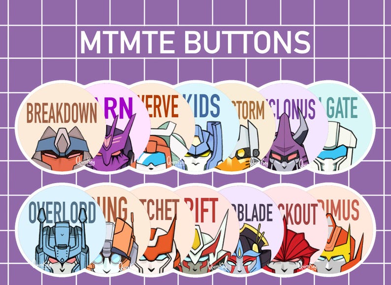 Transformers MTMTE Buttons / Pins - Etsy