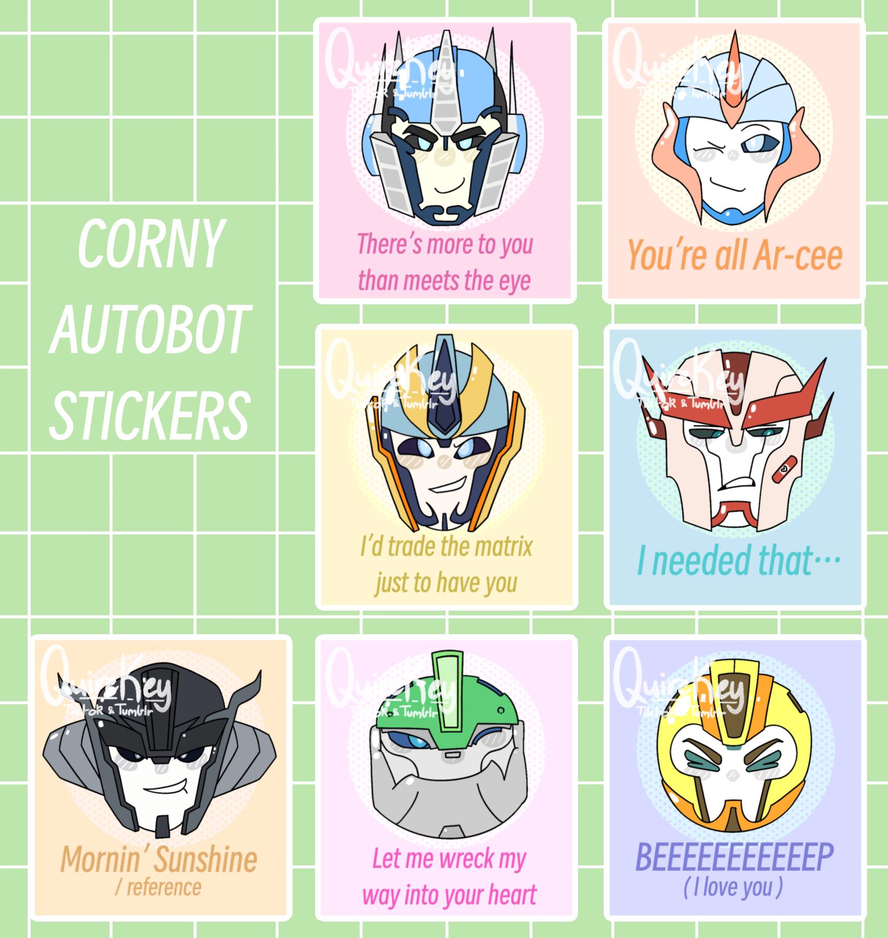 Transformers Prime Corny-valentine Autobot Stickers - Etsy