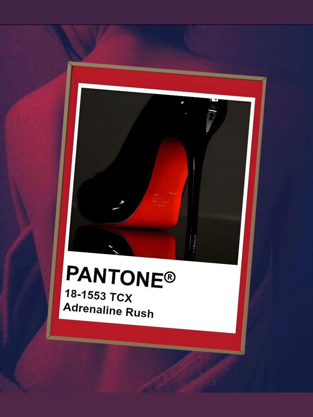 Adrenaline Rush Pantone Art Print High Heel Luxury Decor Bold Red ...