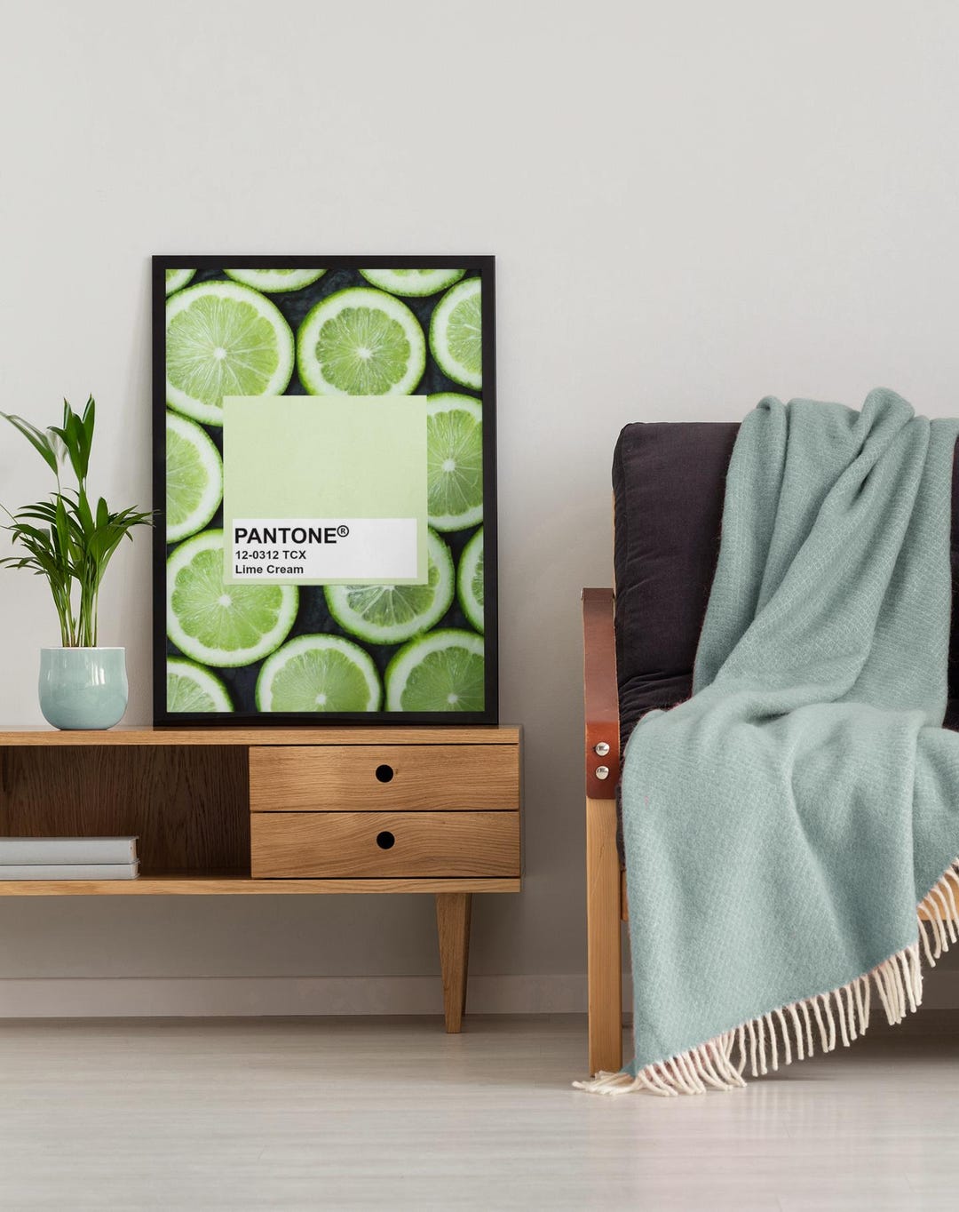 Lime Cream Aesthetic Wall Art Pantone-inspired Citrus Print Modern ...