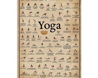 Vintage Yoga Poster | Etsy