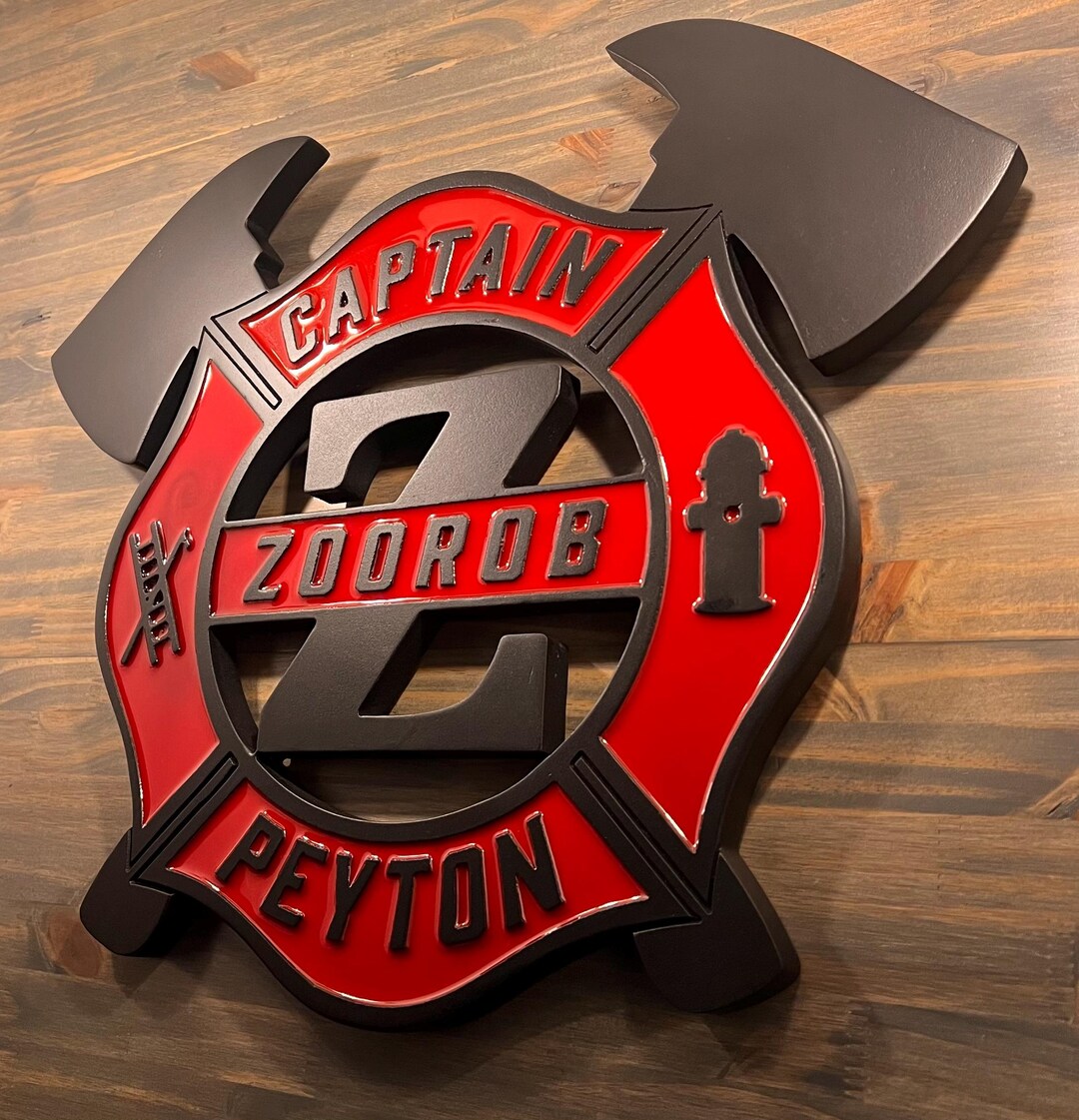 Firefighter Custom Epoxy Sign- the Truckie - Etsy
