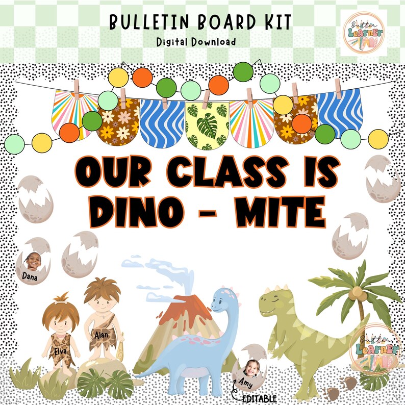 Dinosaur - Back to School Bulletin Board - Dinomite Jurassic Theme Door ...
