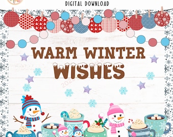 Winter Mental Health Bulletin Board Kit | Hot Cocoa Classroom Door ...