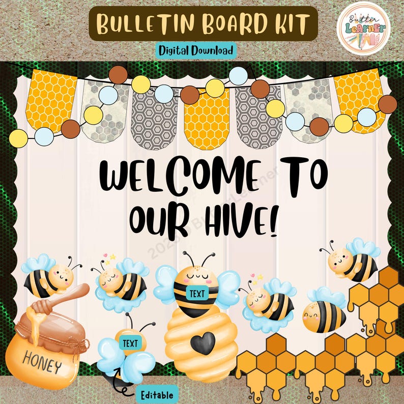 Spring Bulletin Board Kit We All Bee-long in This Class, Classroom Door ...