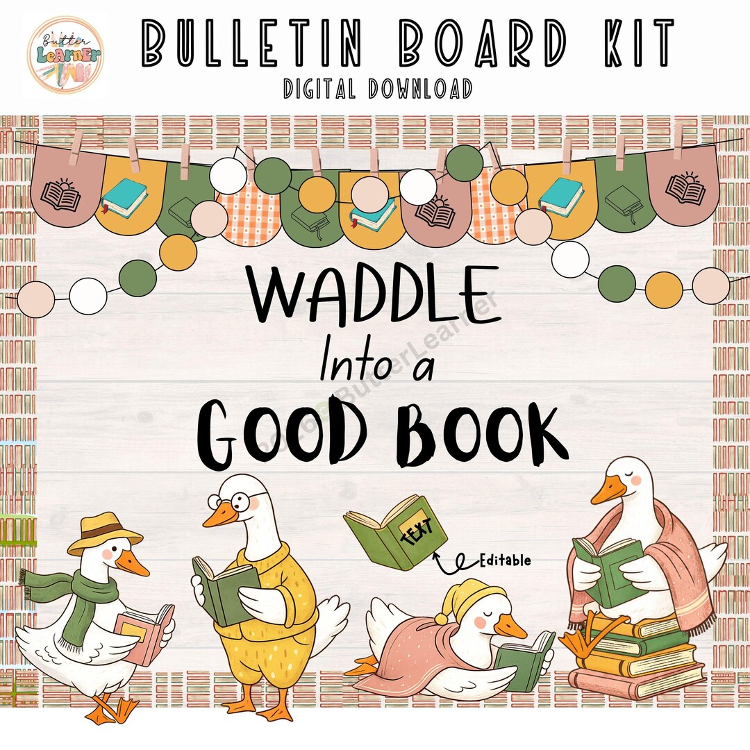 Silly Goose Library Bulletin Board Kit | Classroom Reading Decor ...