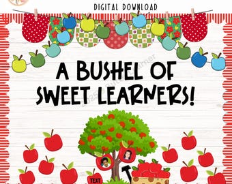 Back to School Bulletin Board Apple Theme Classroom Decor Editable - Etsy