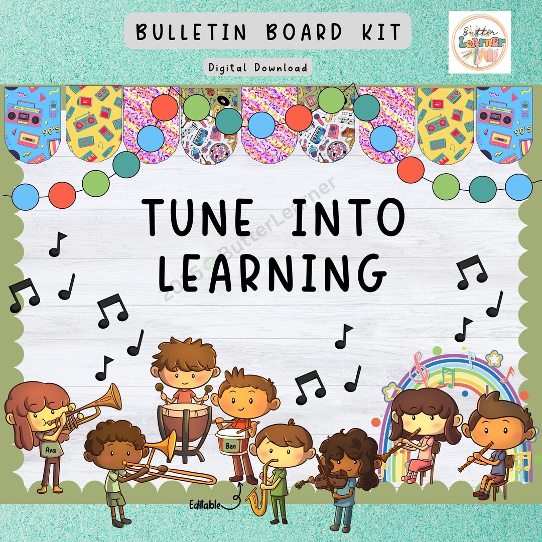 Music Bulletin Board Kit, Back to School, Classroom Decoration and ...