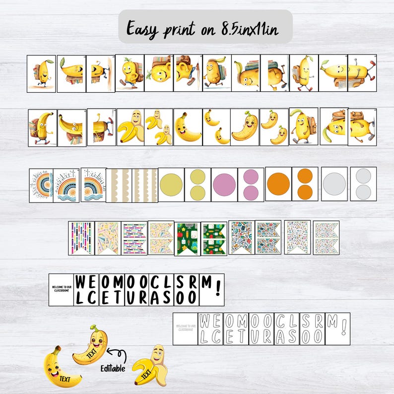 Welcome to Our Classroom Bulletin Board Kit, Bananas Themed, Classroom ...