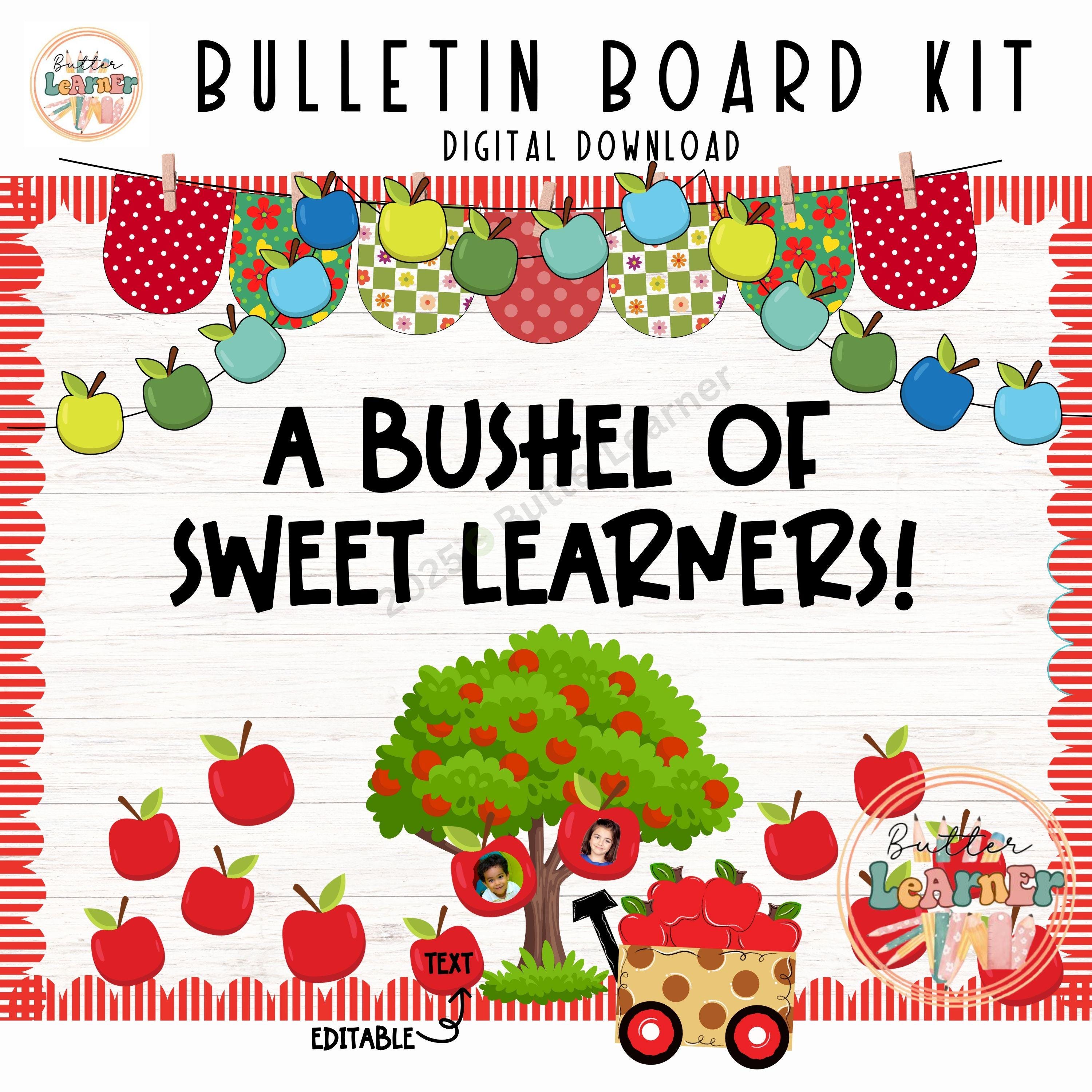 Back to School Bulletin Board Apple Theme Classroom Decor Editable - Etsy