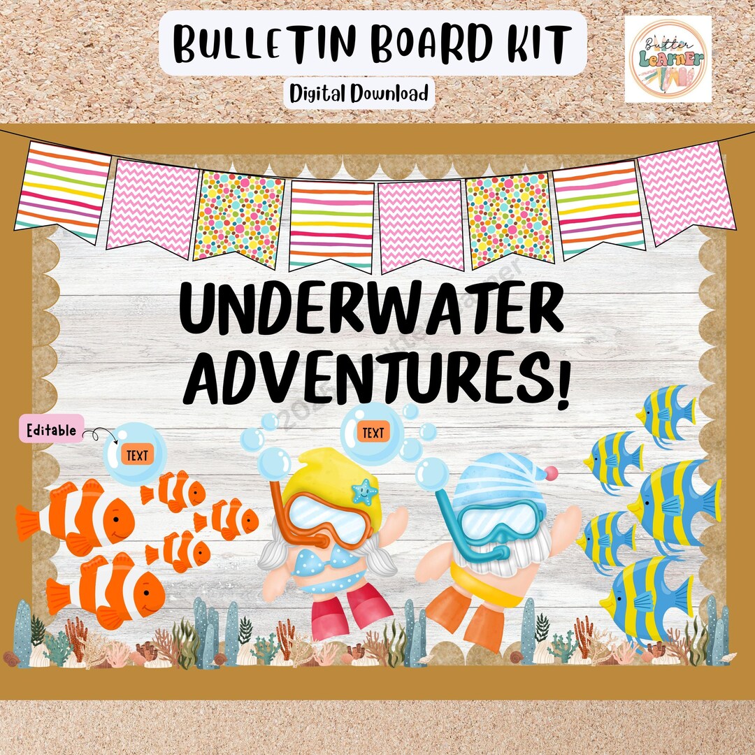 Summer Bulletin Board Kit, Underwater Adventures Bulletin Board, May ...
