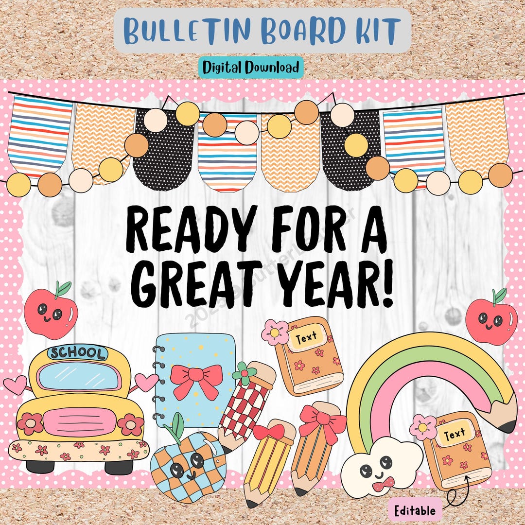 Back to School Bulletin Board Kit, Classroom Door Decoration Kit ...