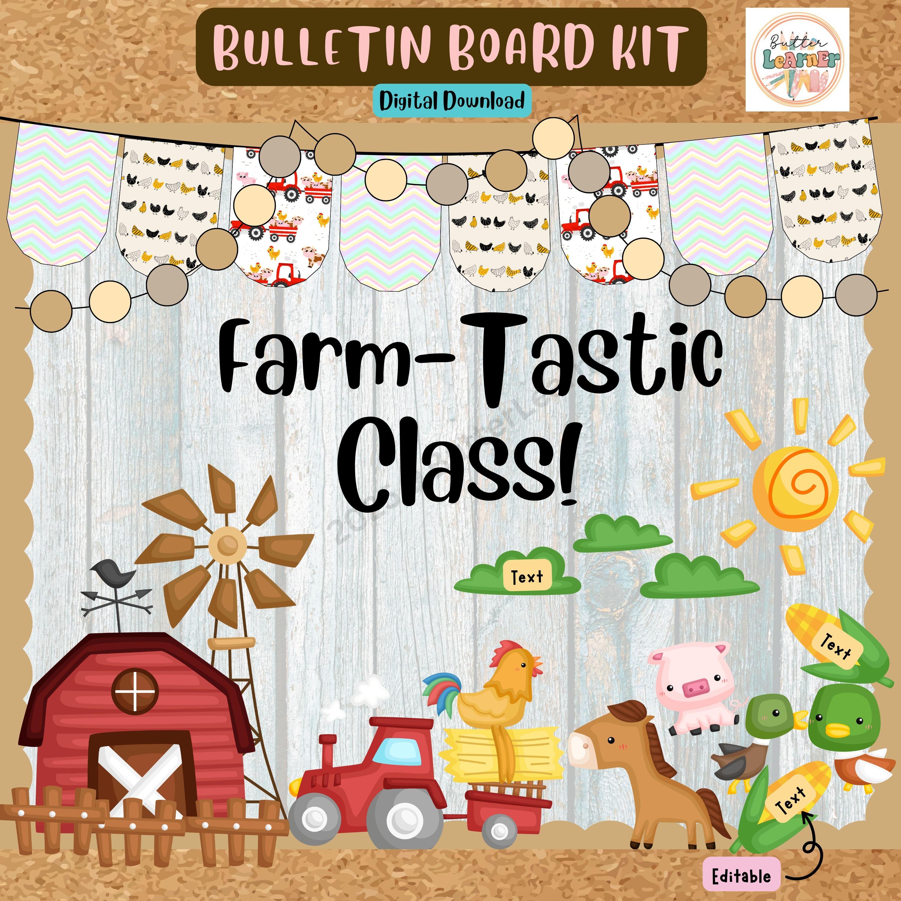 Down on the Farm Spring Bulletin Board Kit Printable Classroom Decor ...
