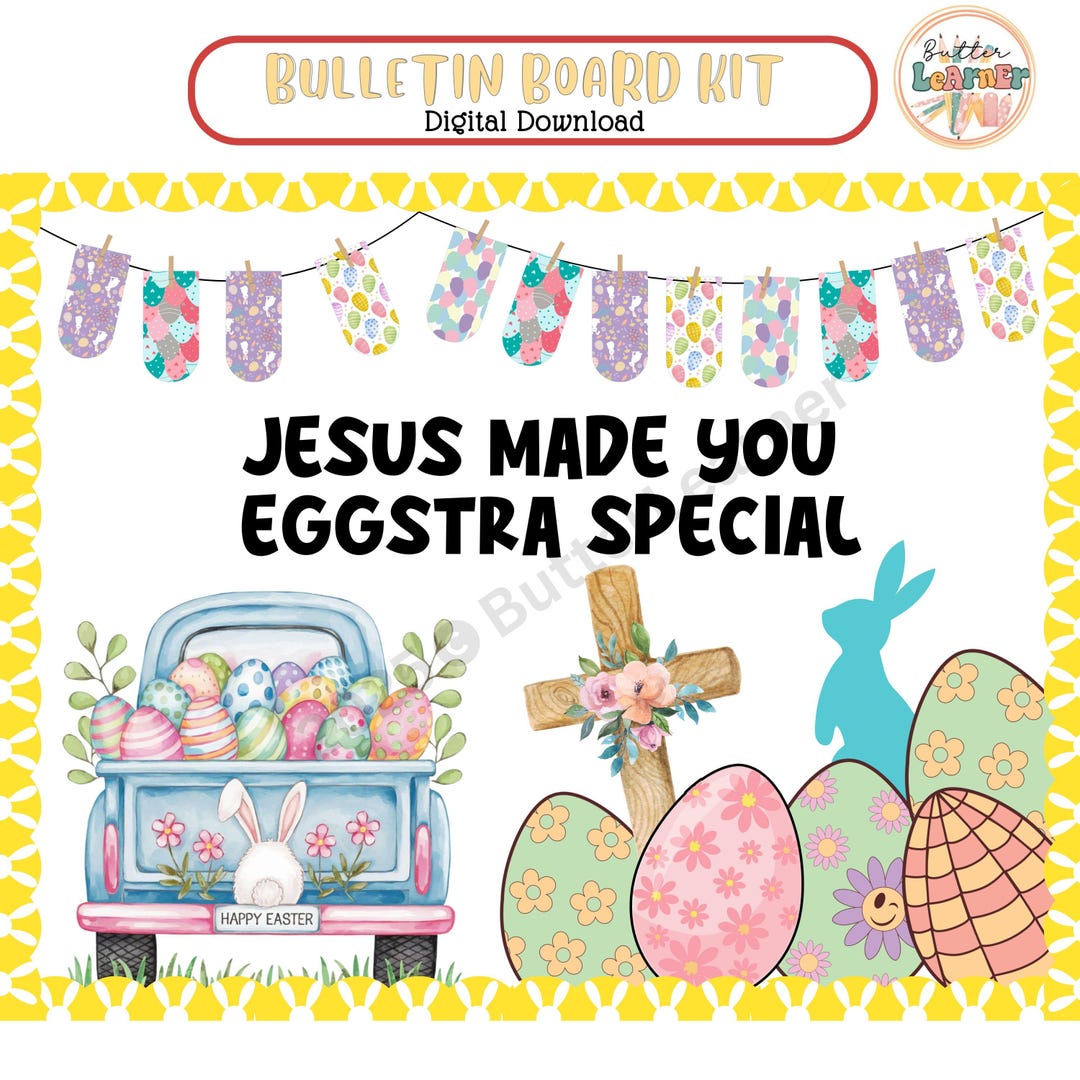 Easter Bulletin Board Kit | He is Risen Display |spring Decor | April ...