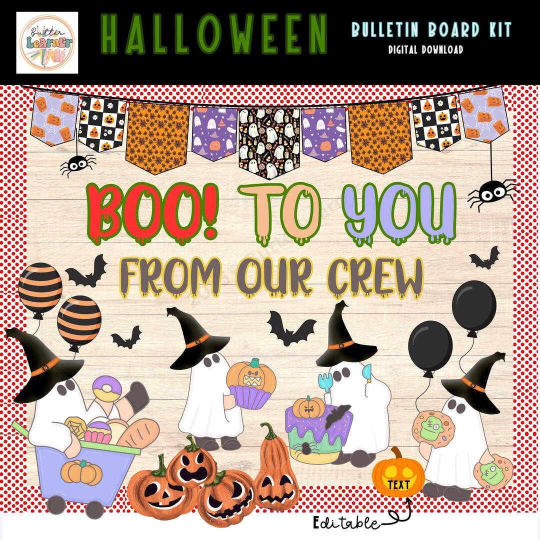 Ghost Halloween Bulletin Board Kit | Classroom Decor (digital Download ...