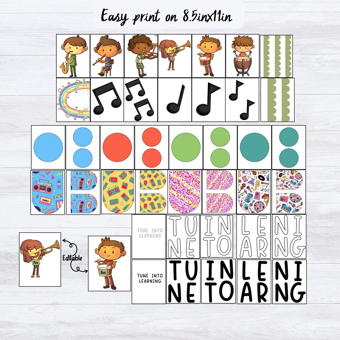 Music Bulletin Board Kit, Back to School, Classroom Decoration and ...