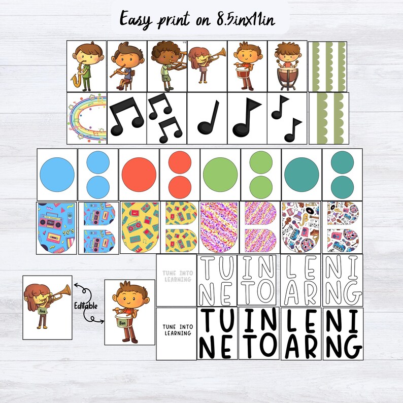 Music Bulletin Board Kit, Back to School, Classroom Decoration and ...